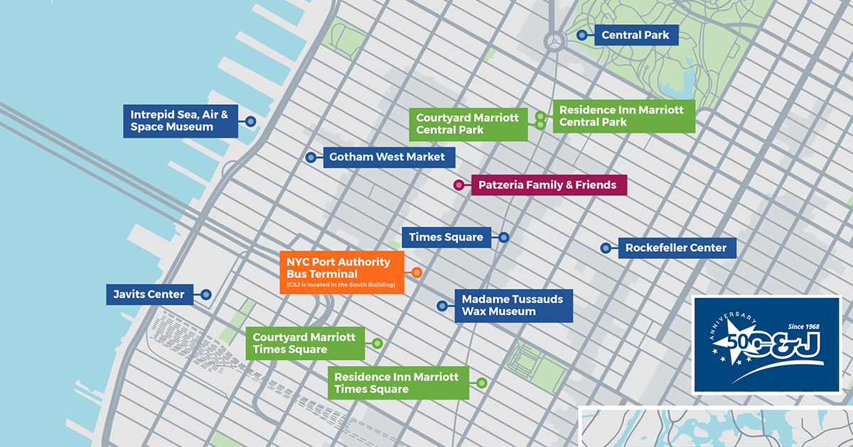 C&J Walking Map to NYC